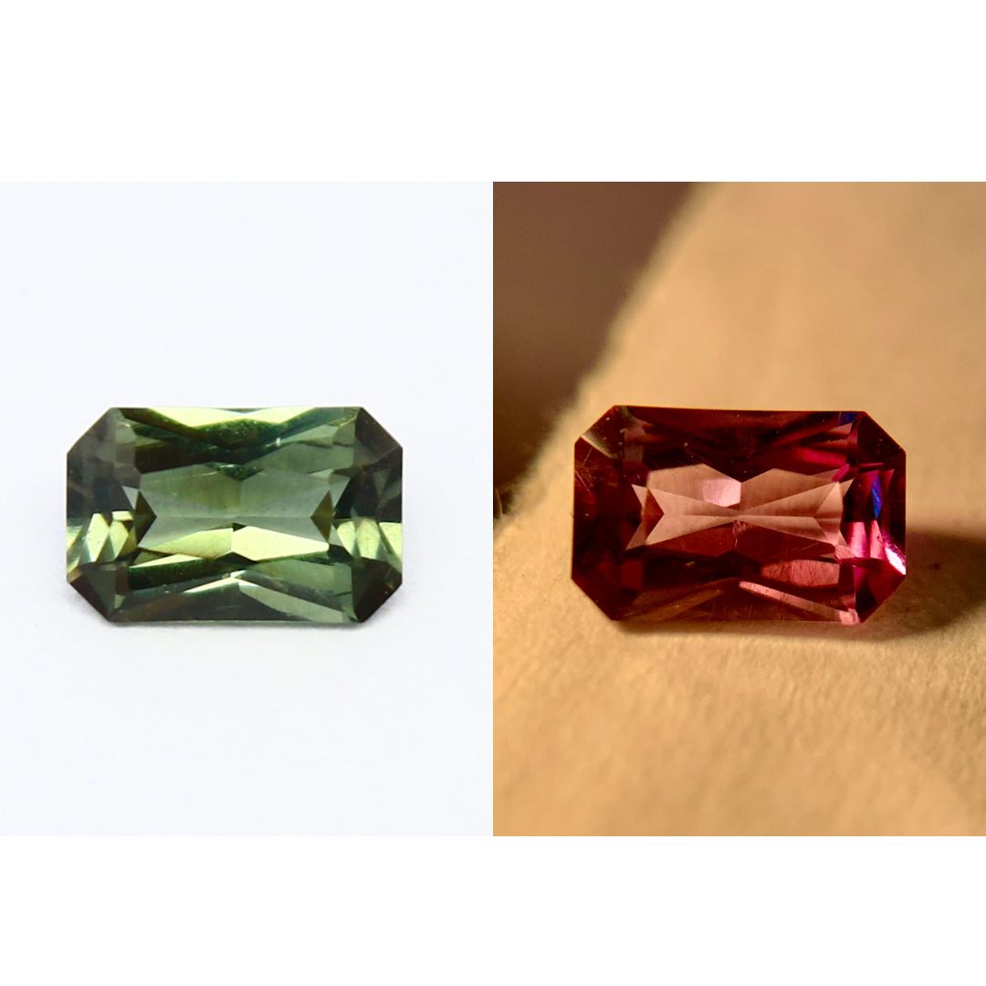 Natural Color Change Garnet 0.52 Carat 6x3.8 MM Octagon Shape Faceted ...